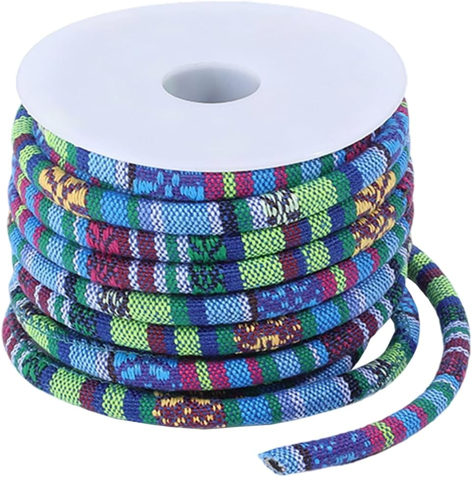 10 Yards Blue Ethnic Style Cloth Cord Bohemia Braid Round Friendship ...