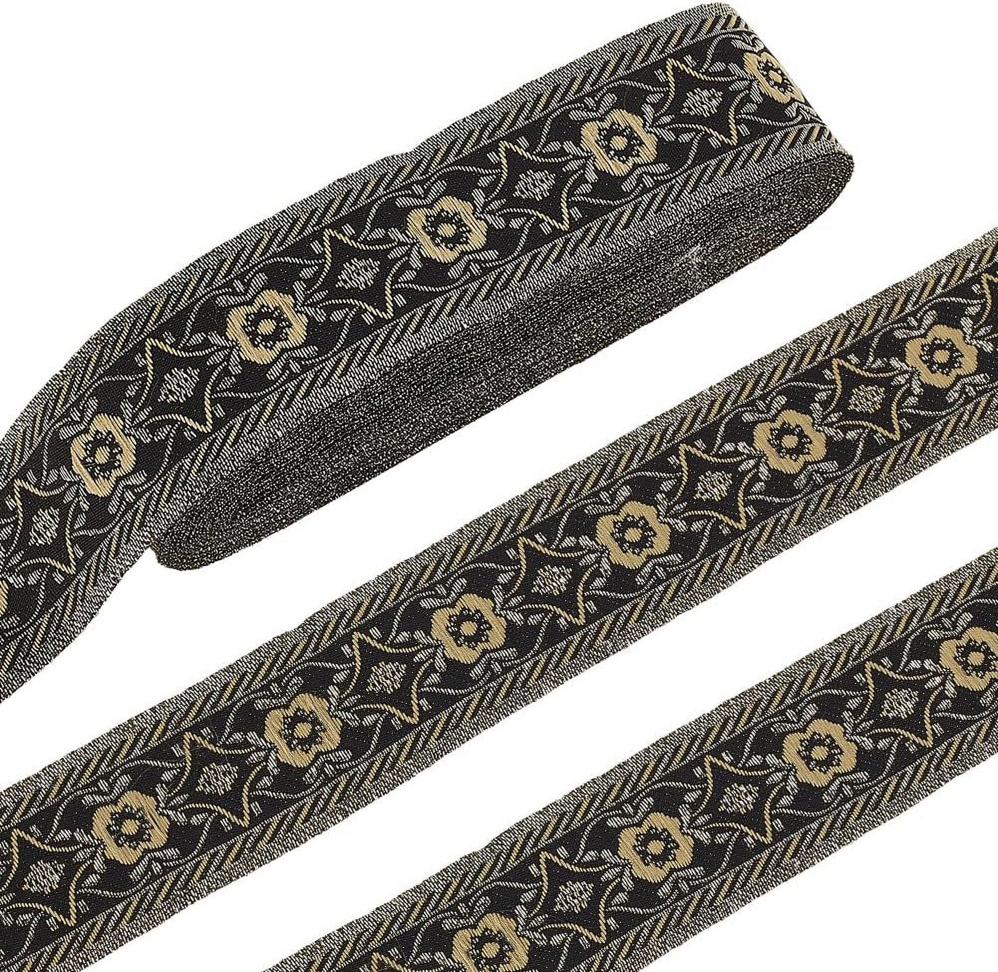 10 Yards Boho Jacquard Ribbon Floral Ribbon 1-5/8 inch(40mm) Wide ...