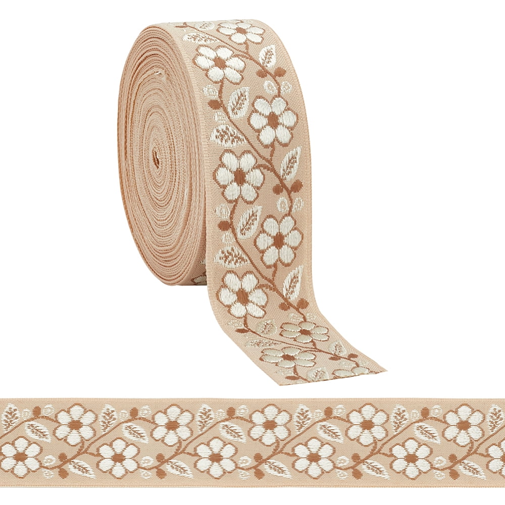 10 Yards Ethnic Style Embroidery Polyester Ribbons Jacquard Ribbon ...