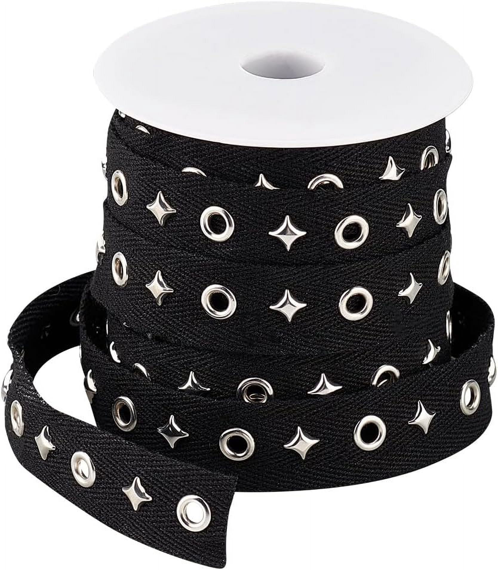 10 Yards Eyelet Trim with Grommets 3/4 inch(20mm) Black Cotton Eyelet ...