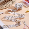 10 Yards Flower Printed Polyester Ribbon Double Wavy Edged Ribbon for ...