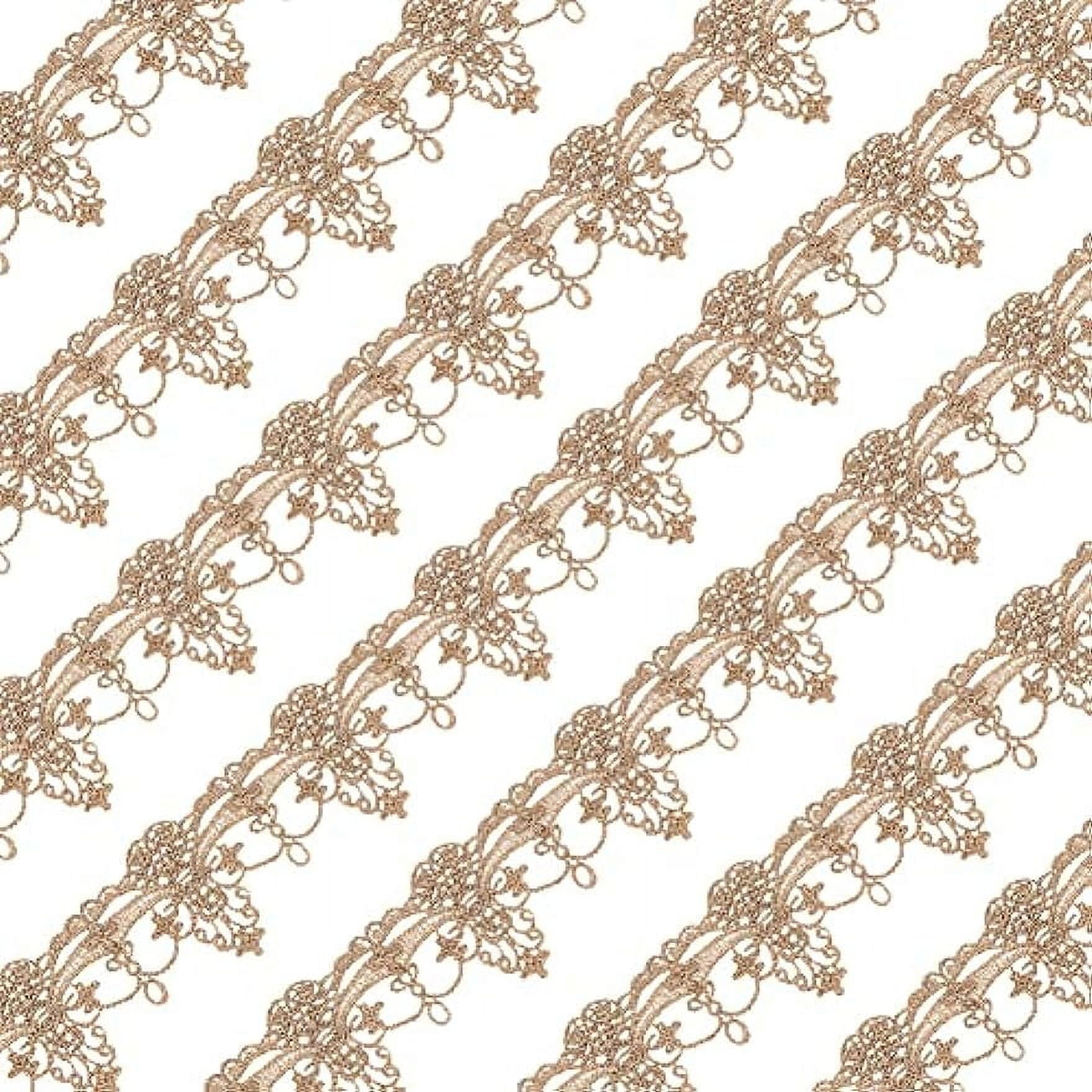 10 Yards Gold Lace Trim 2 Inch Wide Gold Embroidered Lace Trim ...