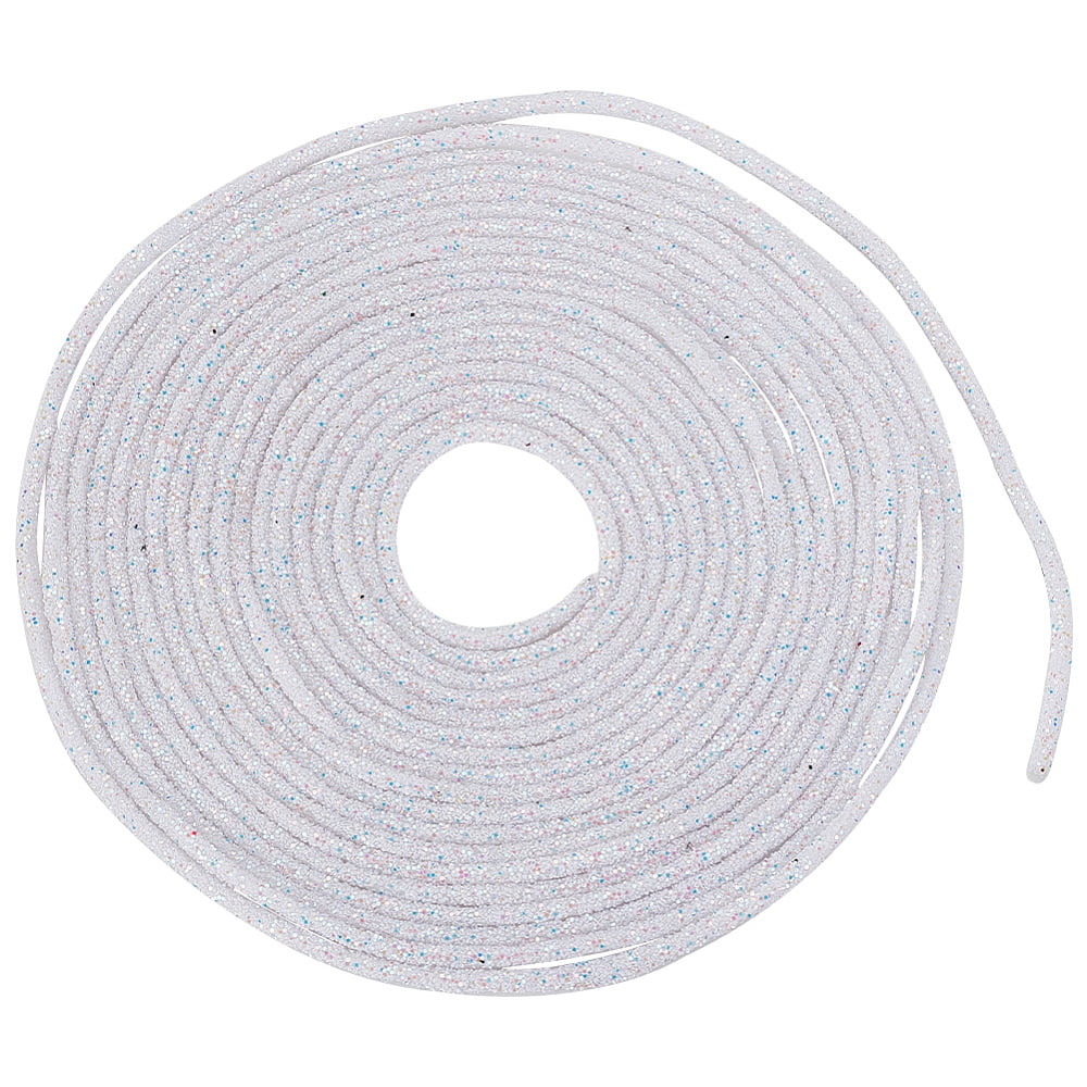 10 Yards PVC Tubular Rubber Cord Hollow Pipe with Paillette WhiteSmoke ...