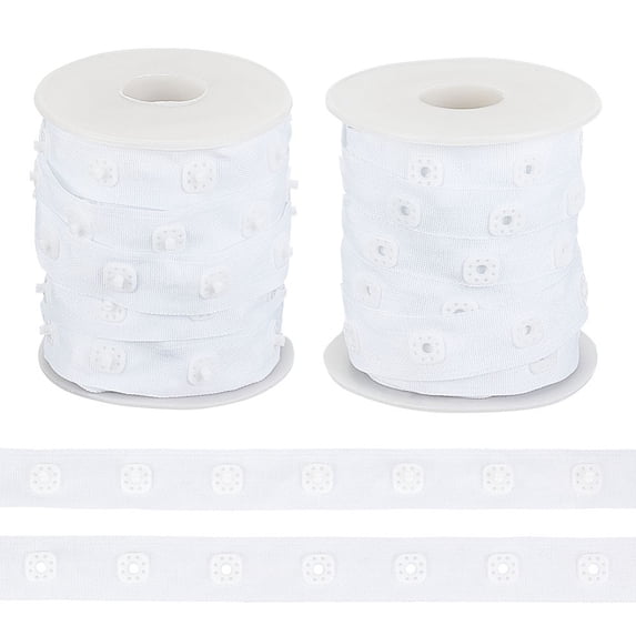 10 Yards Plastic Snap Button Tape Trim Polyester Ribbons Sewing Snap ...