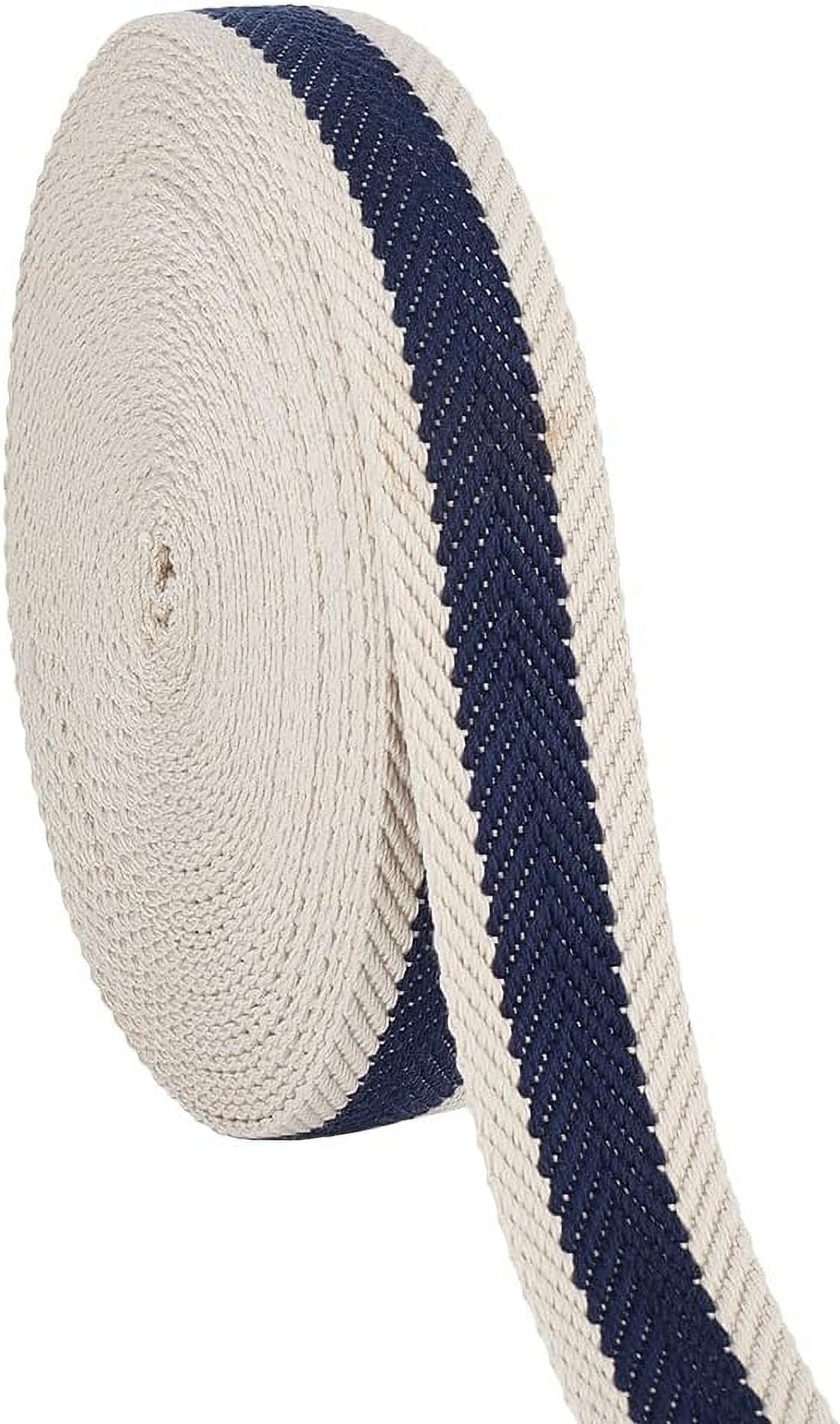 10 Yards Polyester Cotton Striped Webbing 1.25 Inches Wide Midnight ...