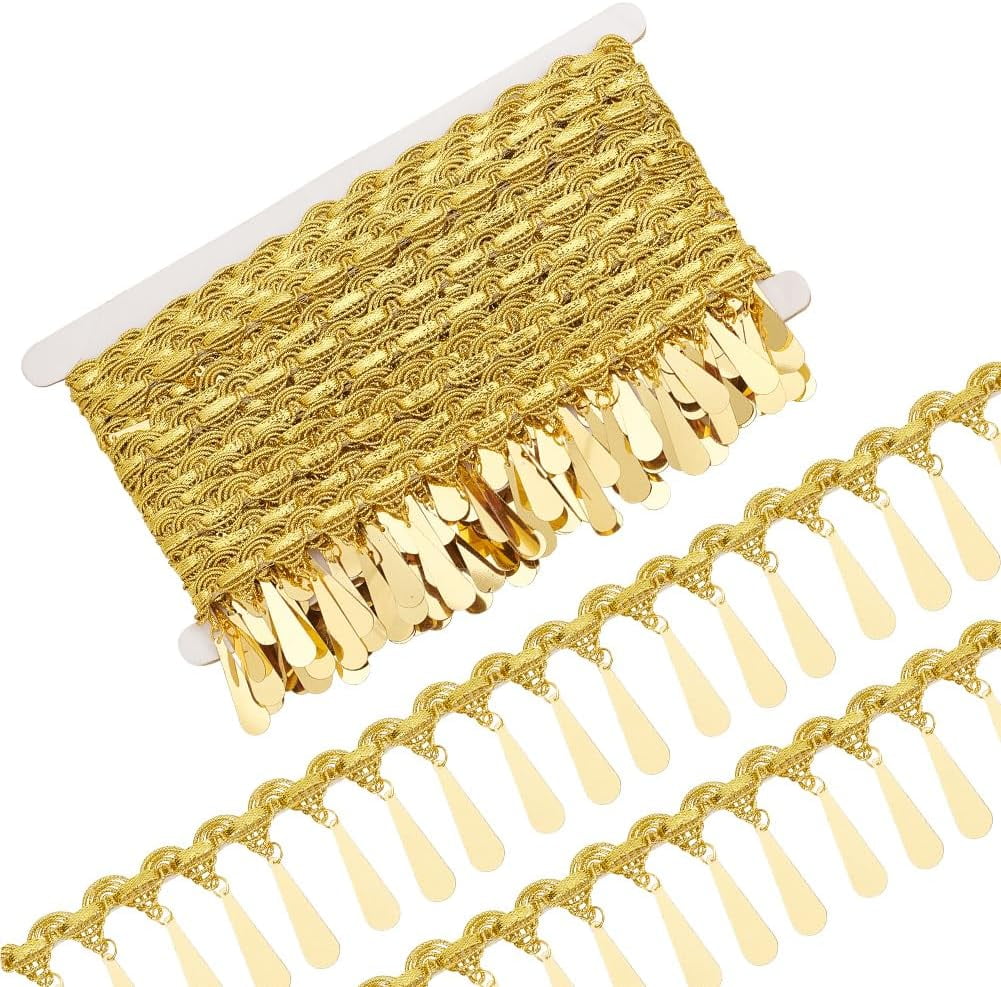 10 Yards Polyester Ribbons with Teardrop Tassel Costume Accessories ...