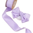 10 Yards Polyester Ruffled Ribbons for Bowknot Clothing Ornament Lilac ...