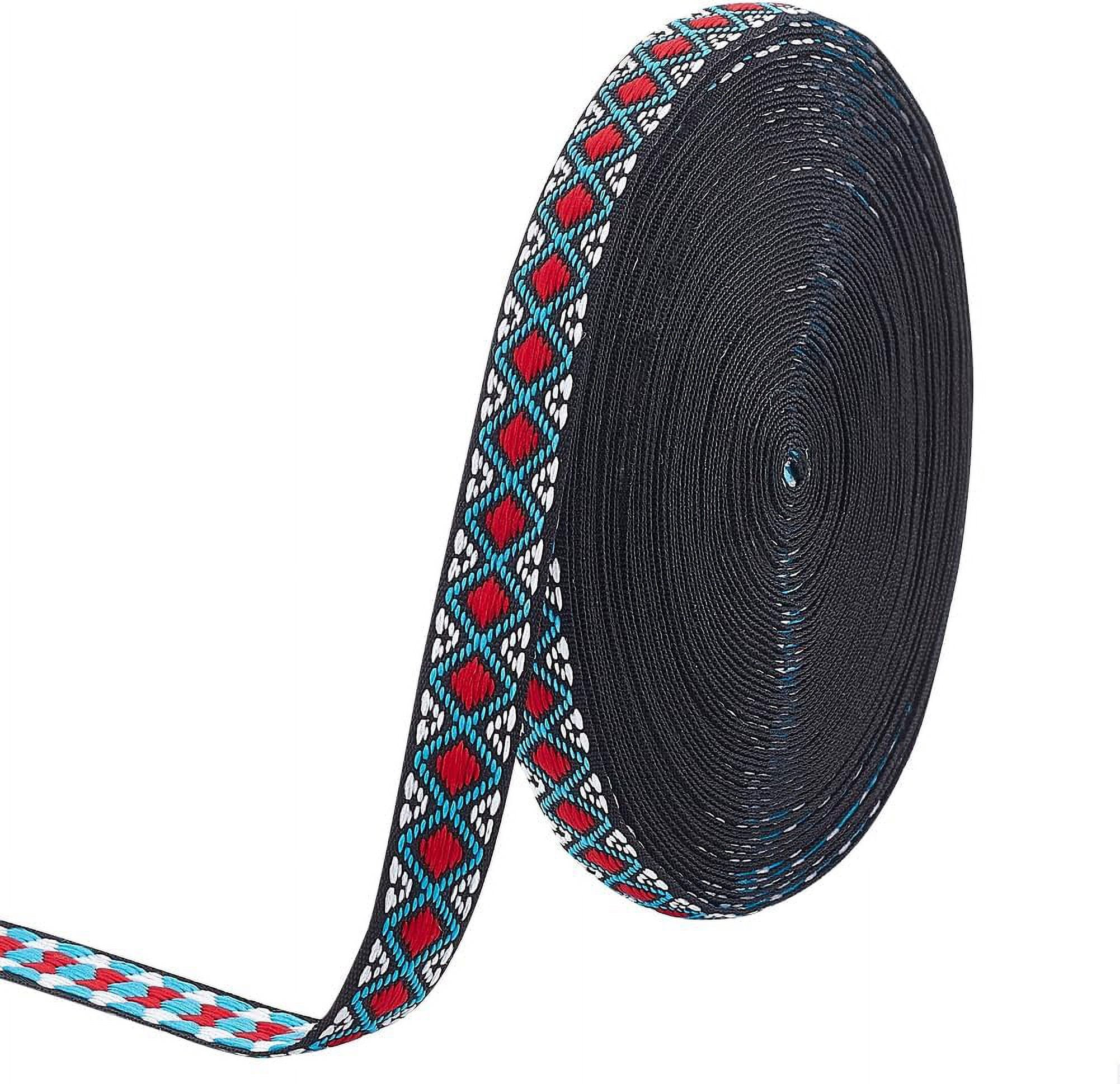 10 Yards Red Rhombus Embroidery Polyester Ribbons 1/2 inch Wide Ethnic ...