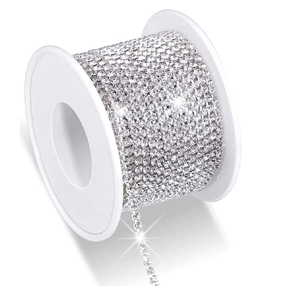 10 Yards Rhinestone Chain Trim, Rhinestones Chain for Crafts,Sewing,DIY ...