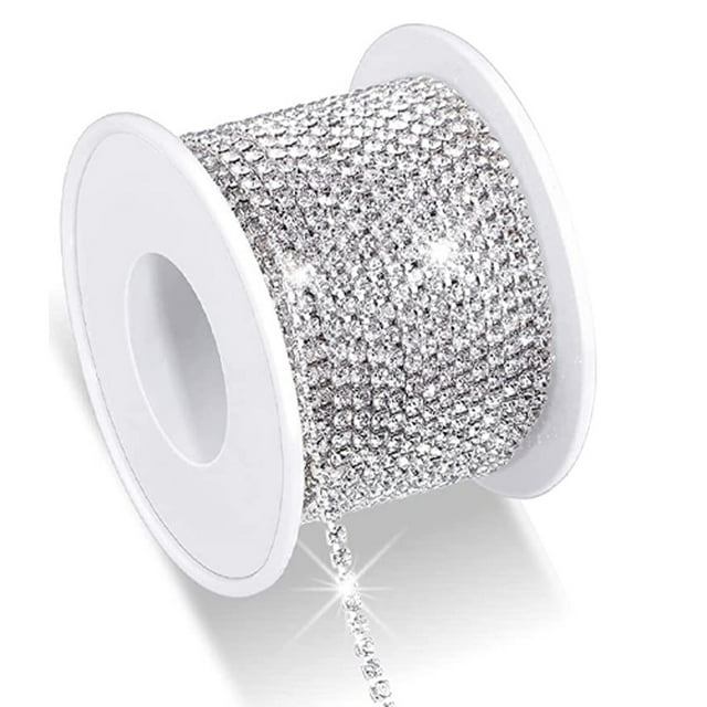 10 Yards Rhinestone Chain Trim, Rhinestones Chain for Crafts,Sewing,DIY ...