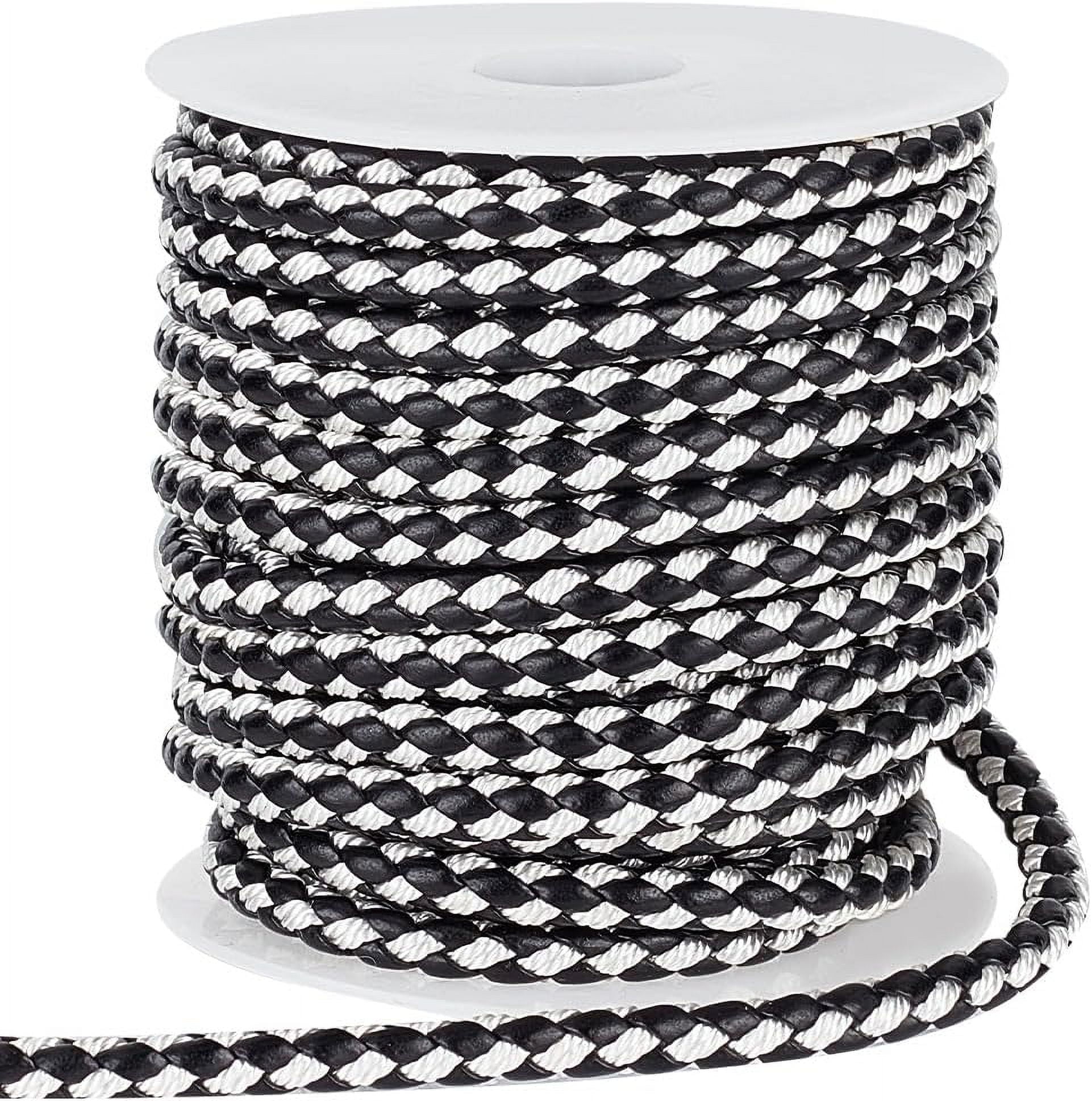 10 Yards Round Leather Cord 5.5mm Leather Rope Jewelry Craft Cord Tie ...