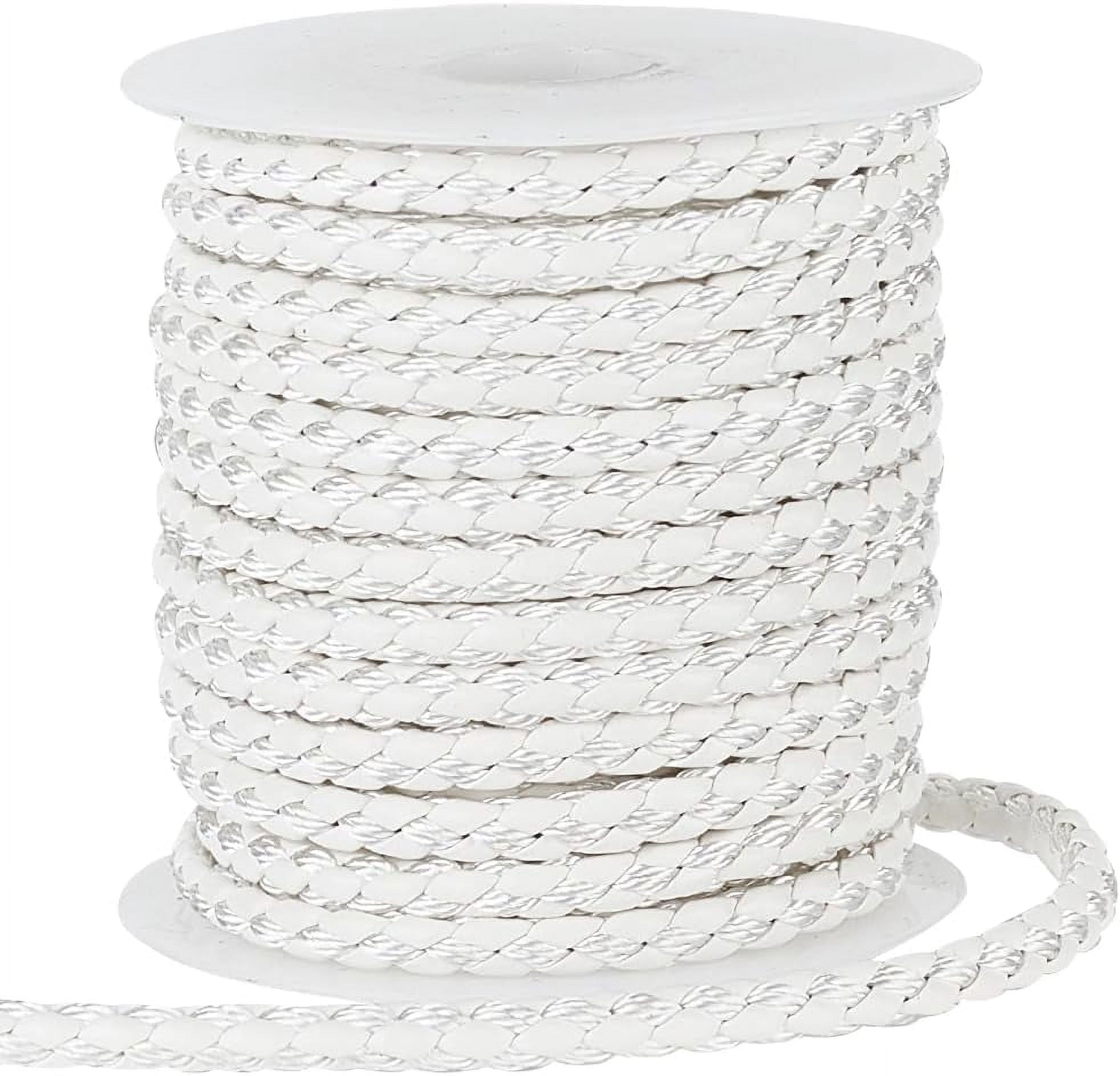 10 Yards Round Braided Leather Cord 5.5mm Leather Rope Jewelry Craft ...