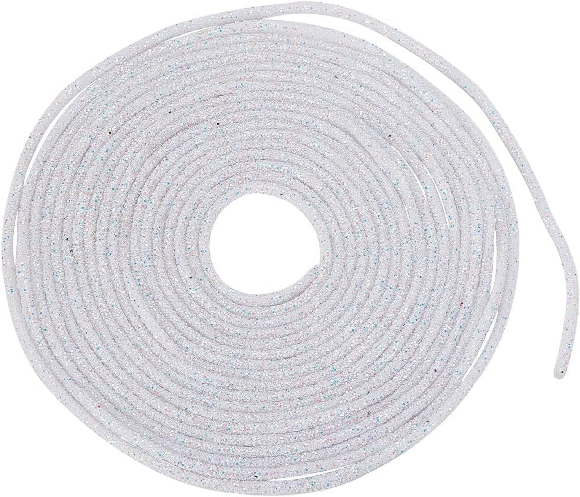 10 Yards Sequins PVC Ropes 5mm White Tubular Synthetic Rubber Cord Tube ...
