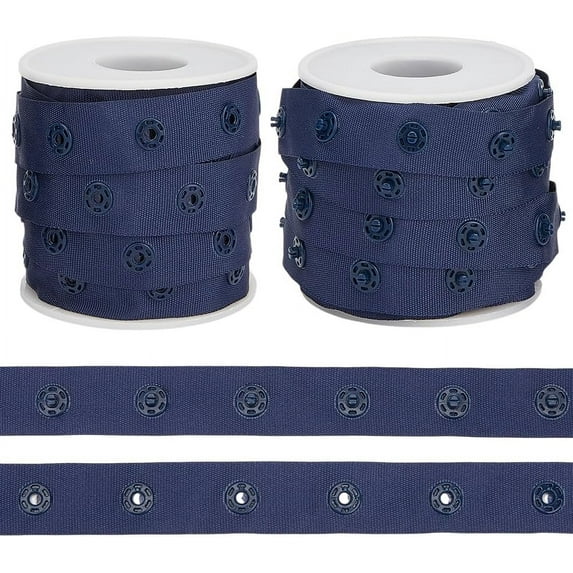 10 Yards Snap Button Tape Polyester Fasteners Trim Ribbon for DIY ...