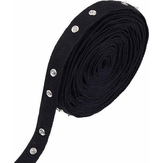 10 Yards Snap Button Tape Trim Sewing Snaps Buttons Zipper Fastener ...