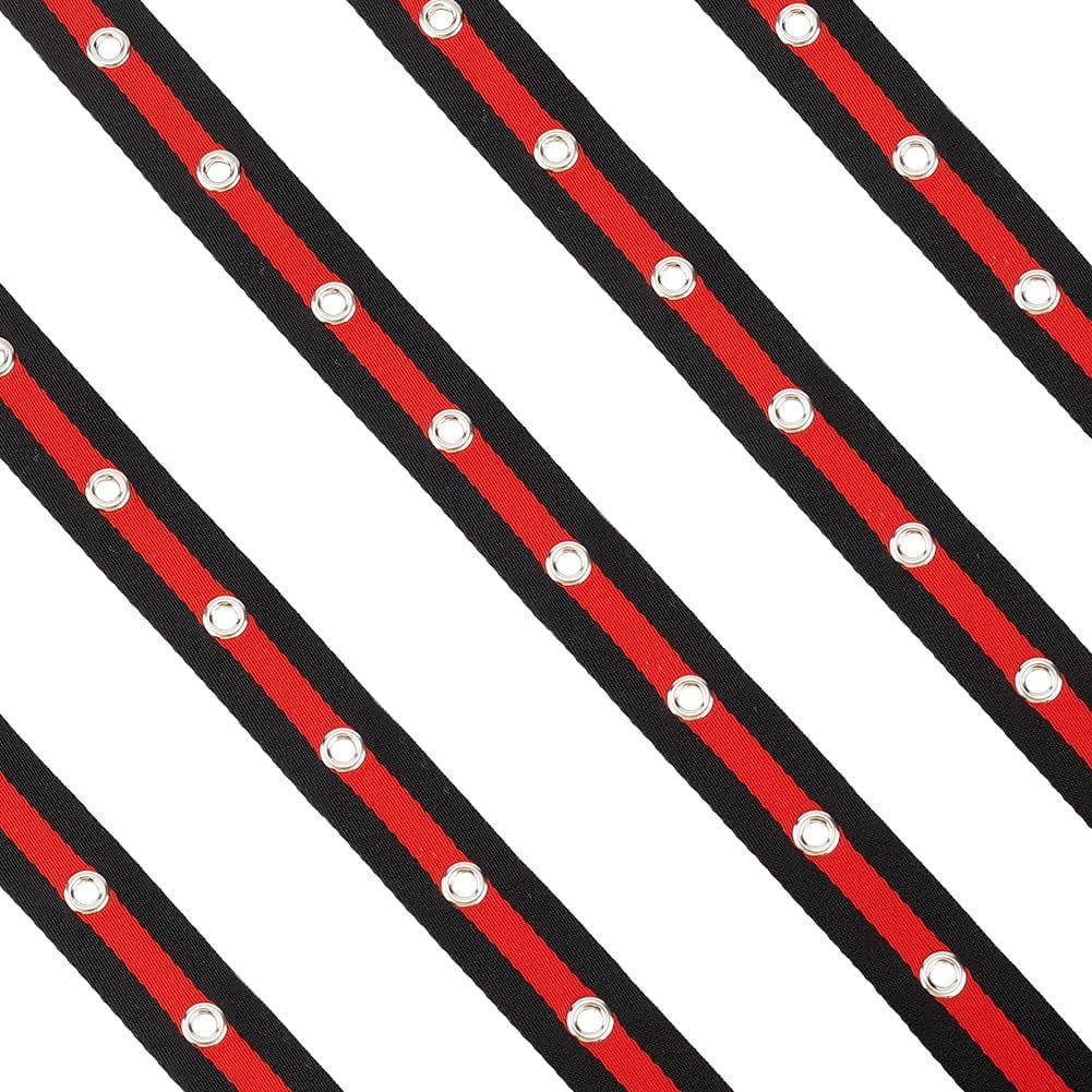 10 Yards Stripe Grommet Eyelet Twill Tape Trim 3/4 inch Wide Metal ...