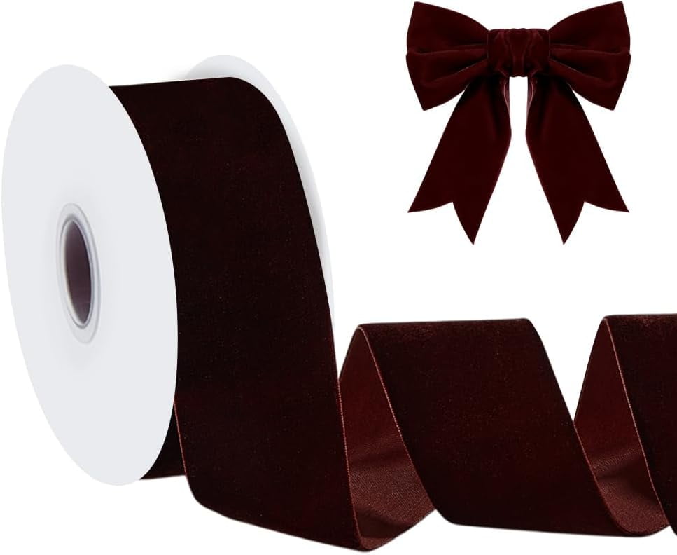 10 Yards Velvet Ribbon Single Sided 2 Inch Wide Vintage Soft Velvet ...