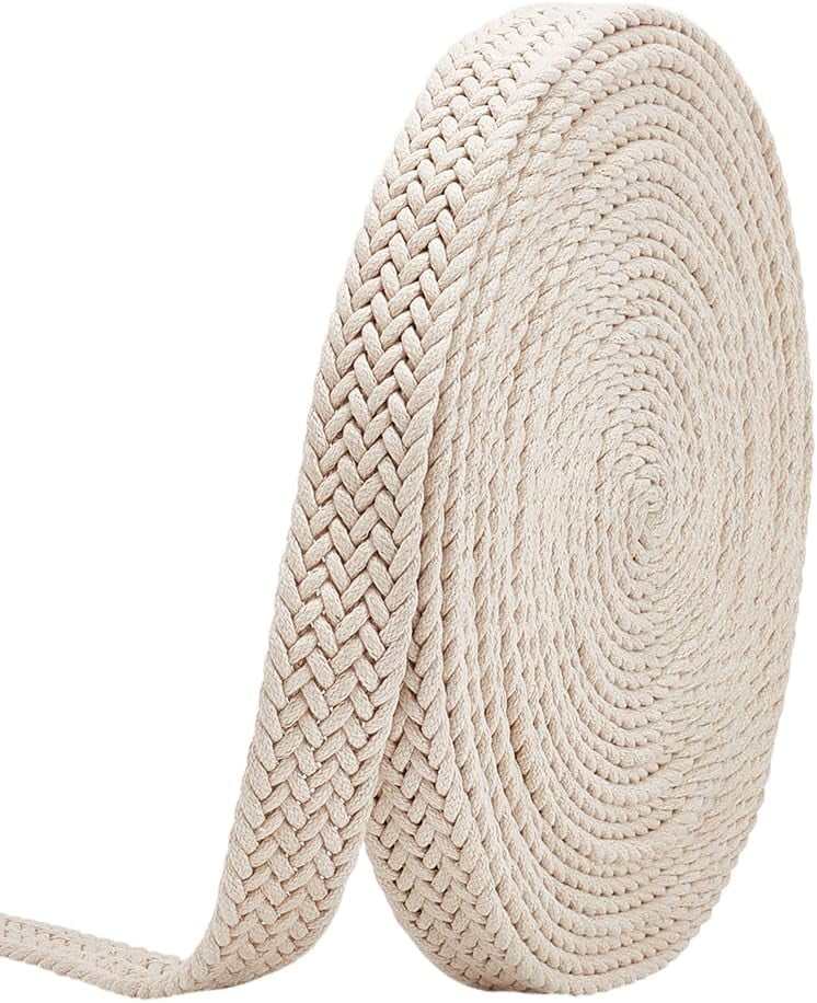 10 Yards Waxed Cotton Webbing Straps Braided Wax Cotton Webbing 1 inch ...