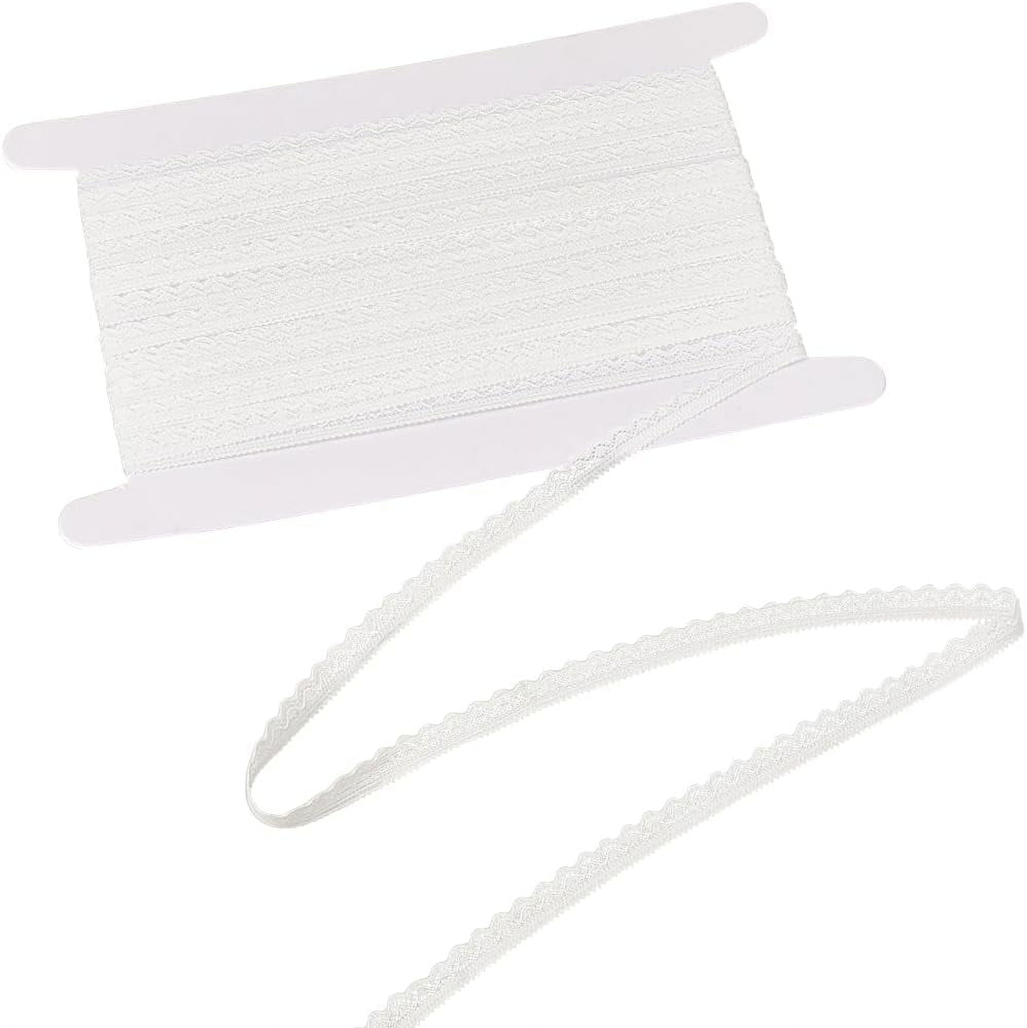 10 Yards White Chinlon Elastic Lace Trim Ribbon Wavy Floral Edging ...