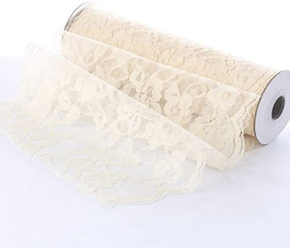 10 Yards of Vintage Inspired Ivory Floral Lace with Scalloped Edge for ...