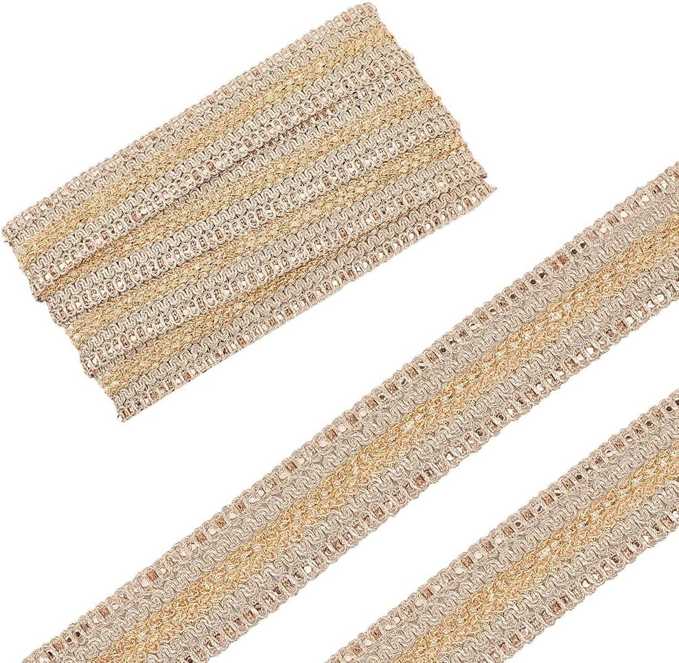 10 Yards x 3.6cm Braid Lace Trim Ribbon Polyester Woven Basic Fringe ...