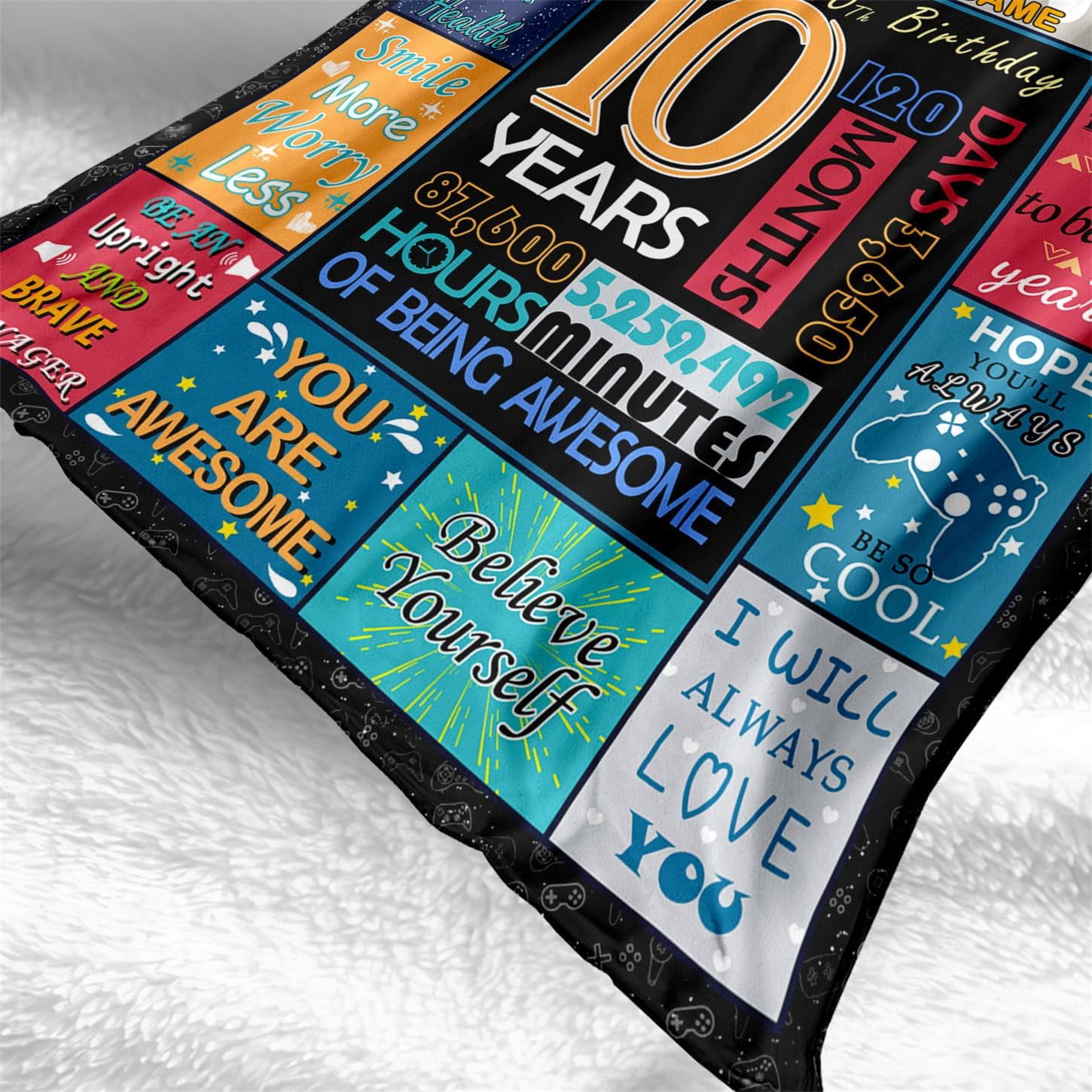 10 Year Old Boys Gifts Ideas - Birthday Throw Blanket for Boys 10th ...