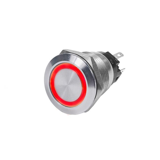 10 amp Stainless Steel Push Button Off-On Switch - Red - Walmart.com