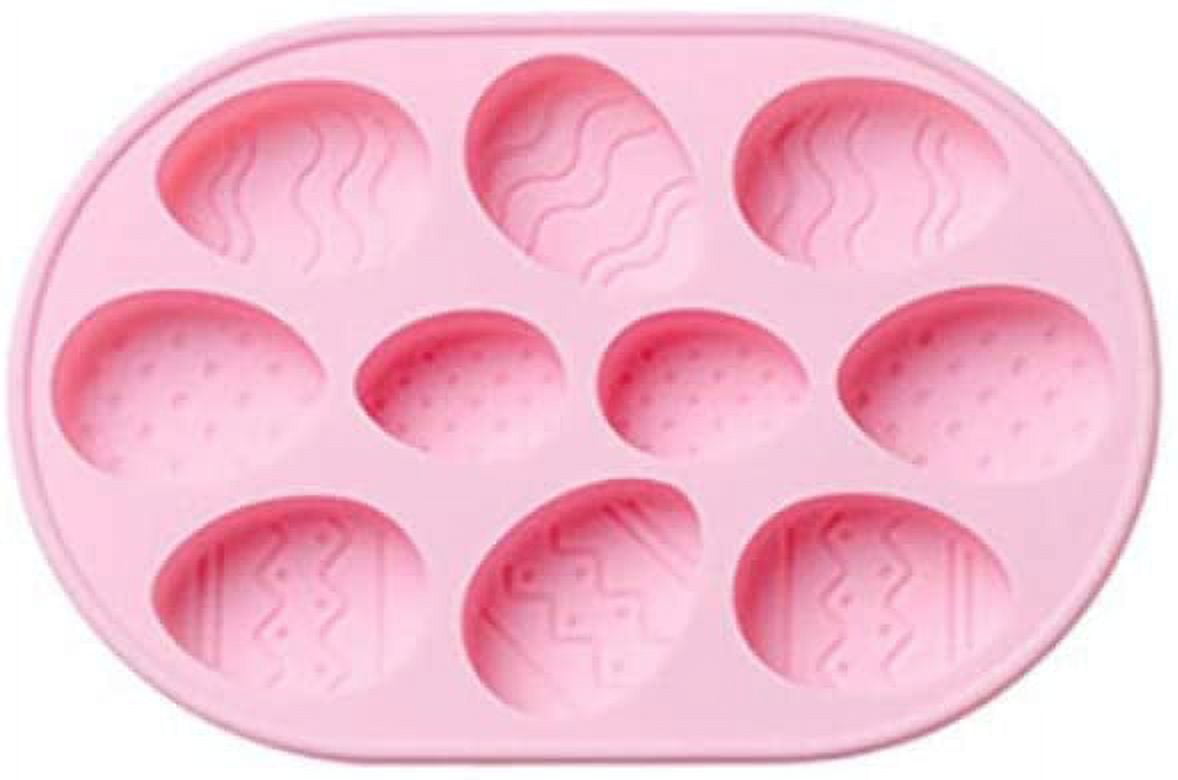 10 cavity silica gel cake mold Easter egg shape mold Cooking mold ...