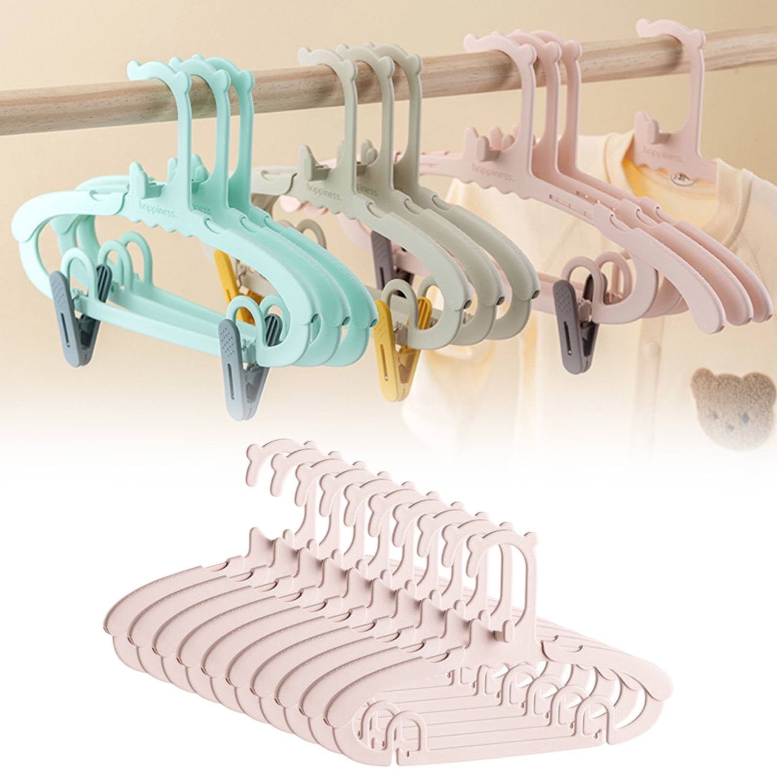 10 children's clothes hangers (10 pieces each)|B|Adjustable Baby ...