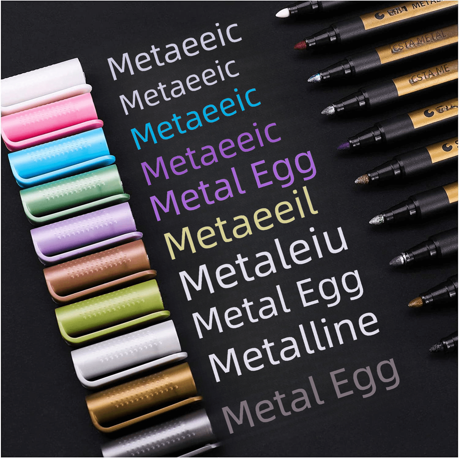 10 color metal marker paint pen DIY photo album Hand account writing ...