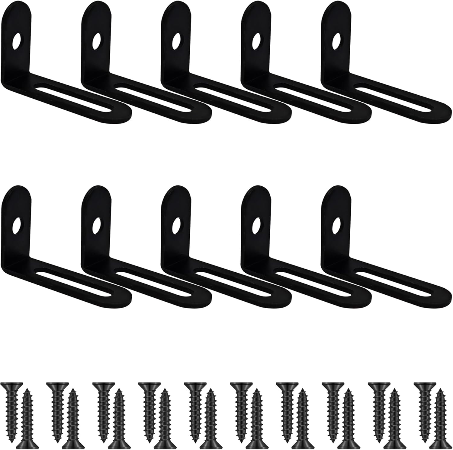 10 count 1.5"x1"x0.5"Adjustable Right Angle Brackets, Metal L Bracket ...