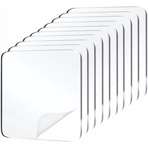 10 count 2.4" Clear Double Sided Pads for Mounting, Sticker Square ...