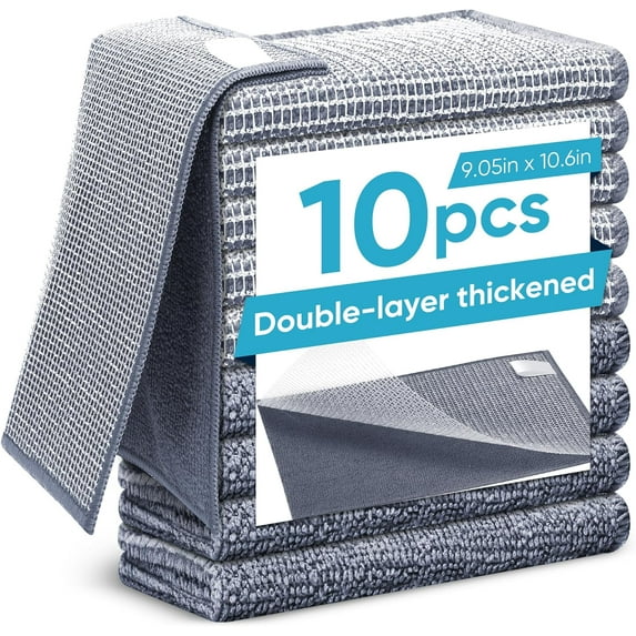 10 count 2-Layer Non Scratch Wire Dishcloth,Wire Dishwashing Rag, Non ...