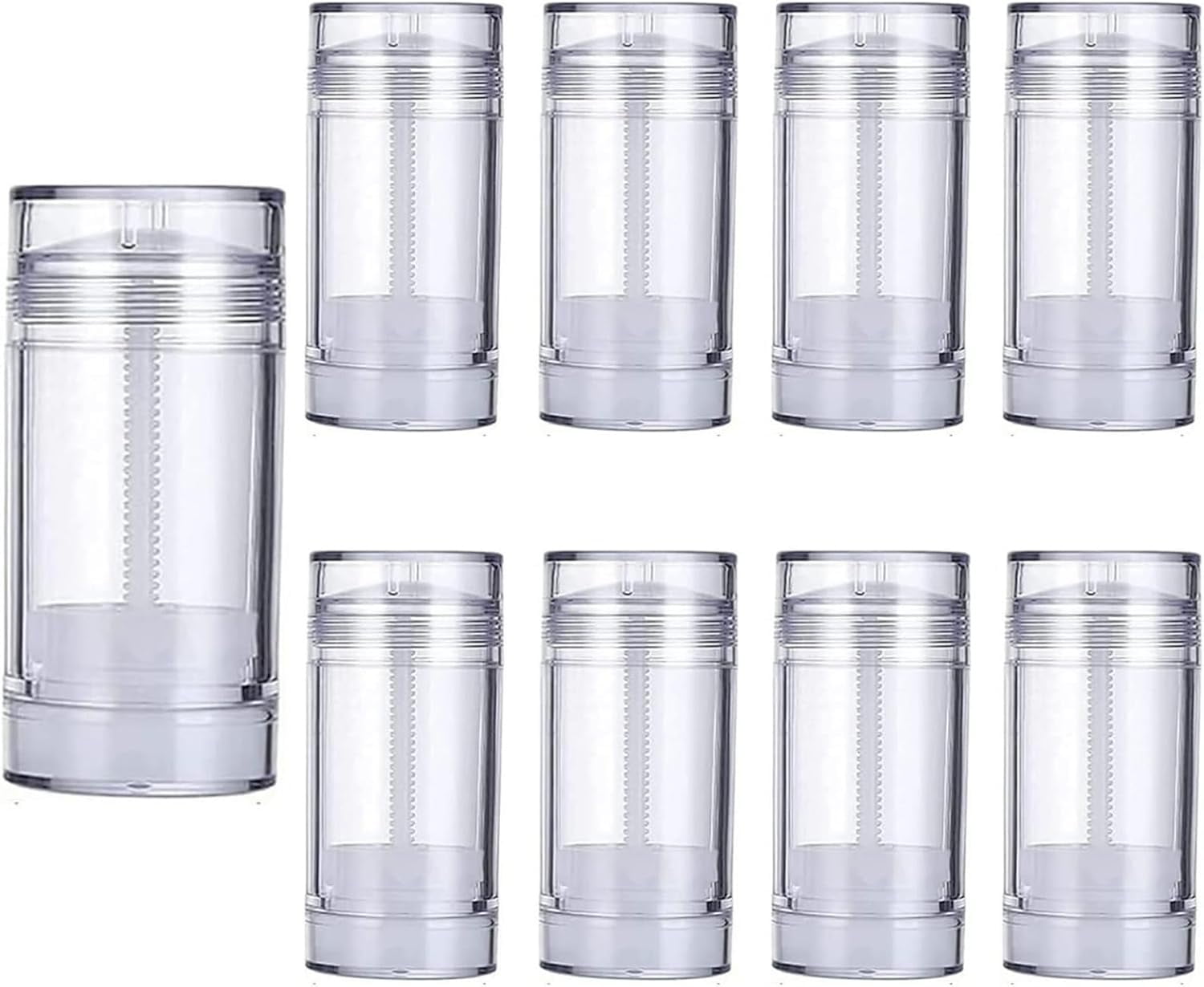 10 count 75ml/2.5 oz Clear Empty Deodorant Containers Twist Up Filling ...