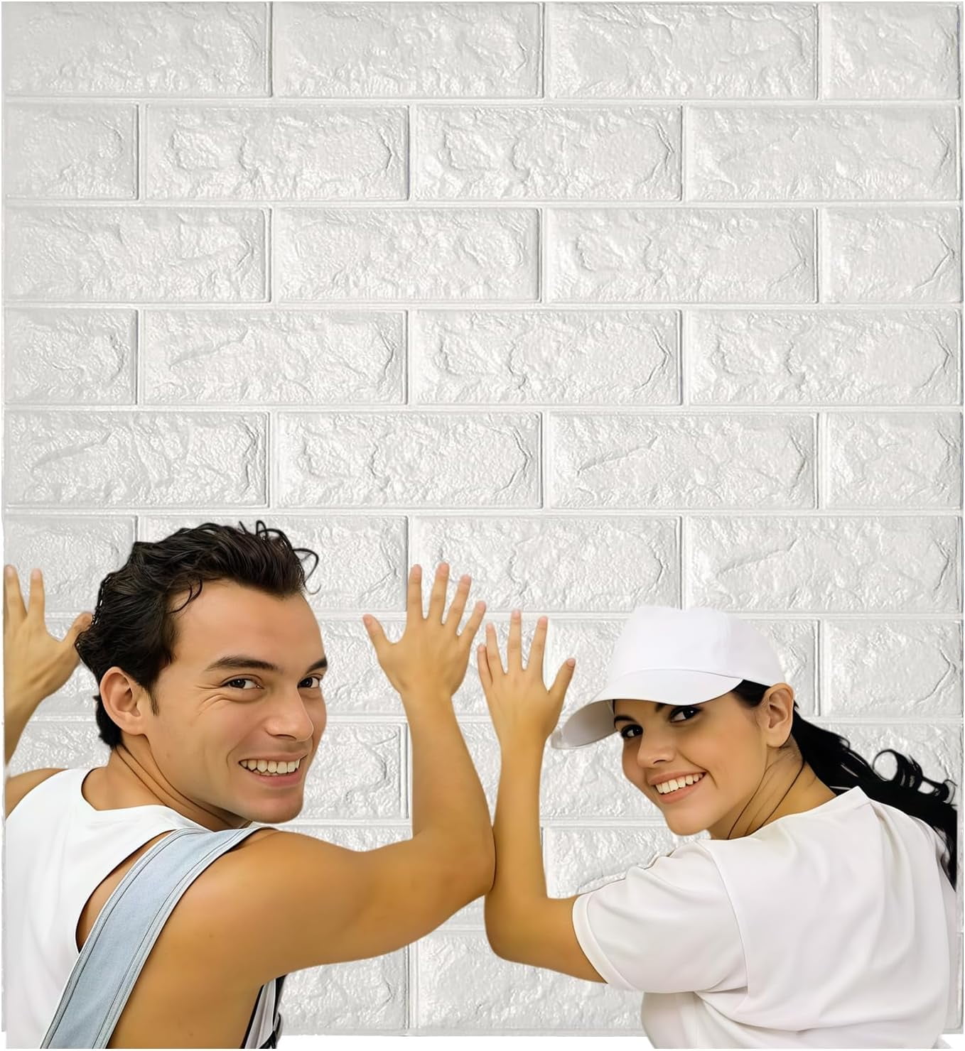 10 count Brick Wall Stickers, 59 sq. PE Self- Wallpaper Removable and ...