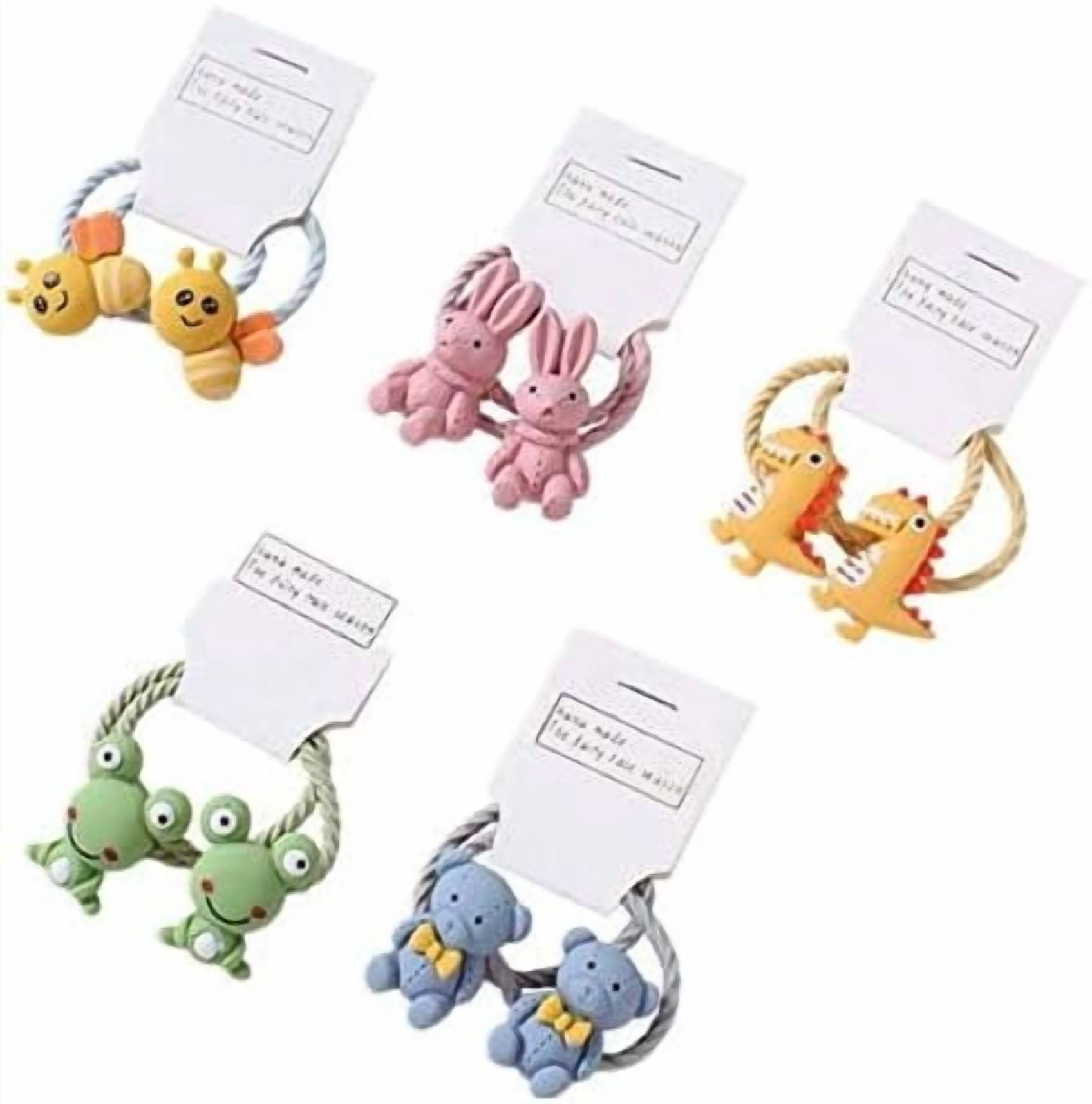 10 count Cute Cartoon Elastic Hair Ties Rope Accessories for Girls ...