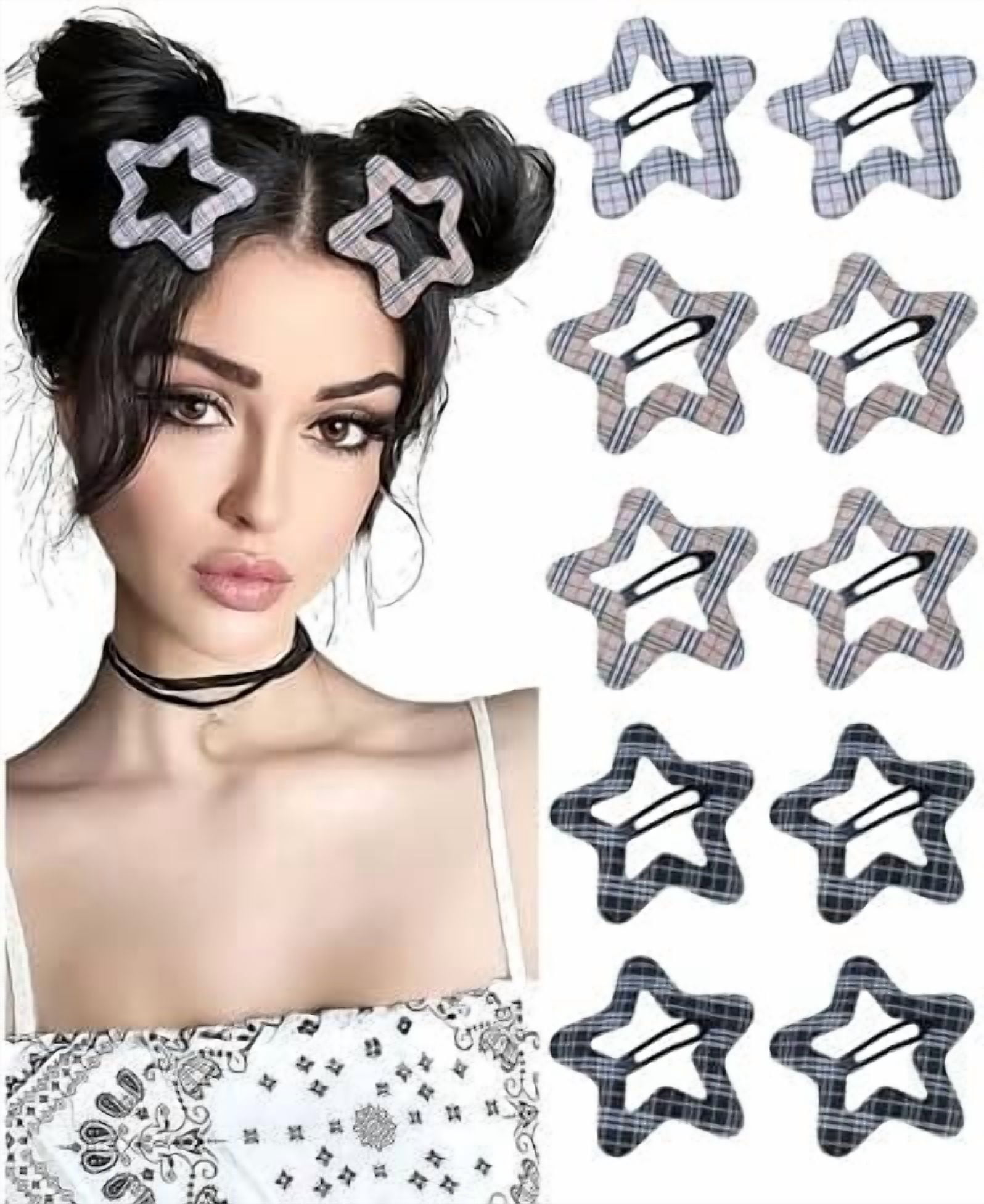 10 count Hair Clips Cute Non-Slip Hair Clips Y2k Hair Barrettes for ...