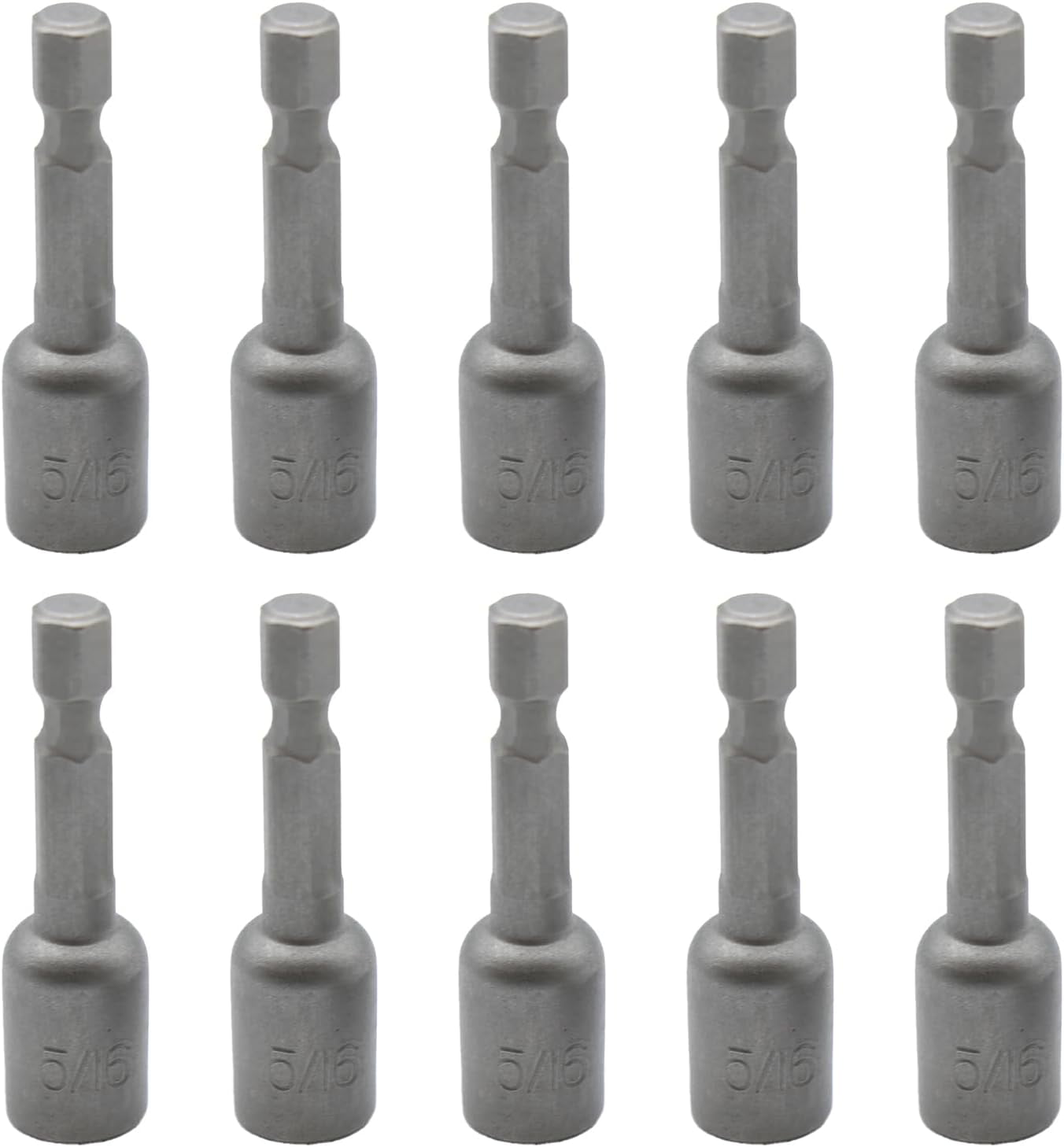 10 count Impact Ready Nut Driver 5/16 Inch Nutsetter Set 1/4 Inch Shank ...