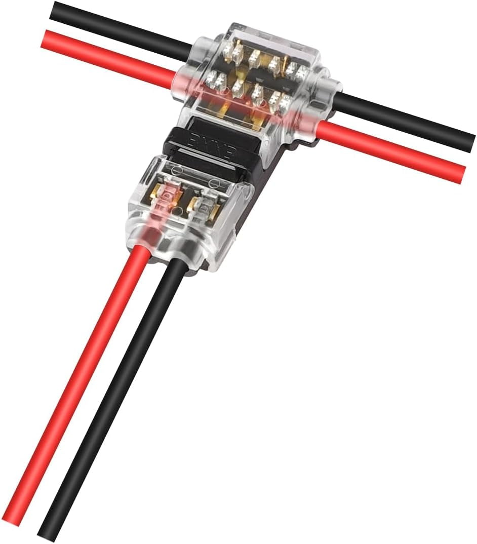 10 count Low Wire Connectors, T Tap 3 Way 2 Pins Splice Wire Connectors ...