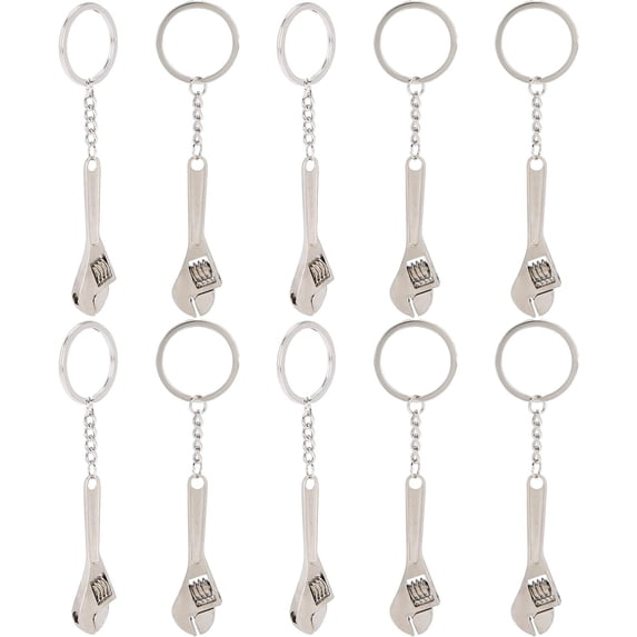 10 count Mini Wrench Tool, Ti Alloy Wrench Keychains Metal Spanner ...