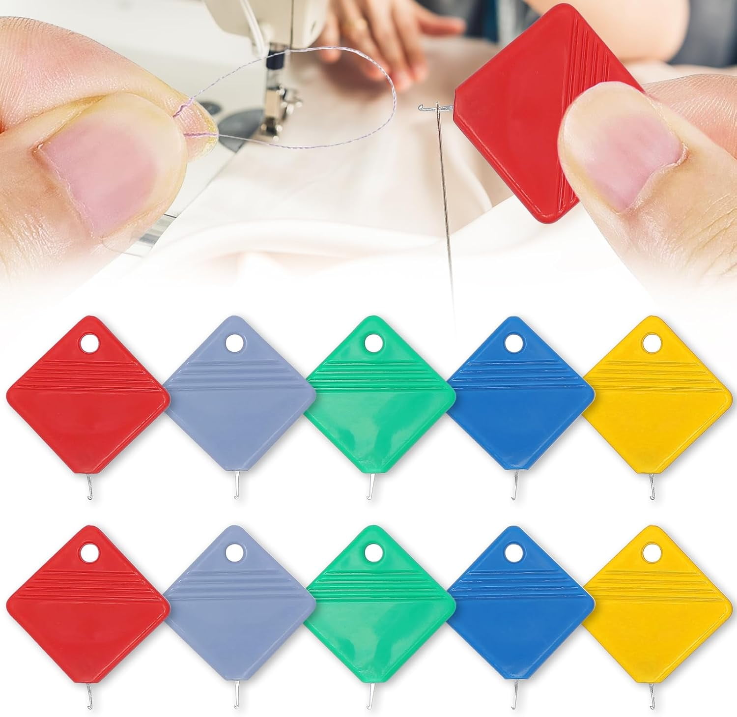 10 count Square Plastic Threader, 2024 Hand Sewing Automatic Threader ...