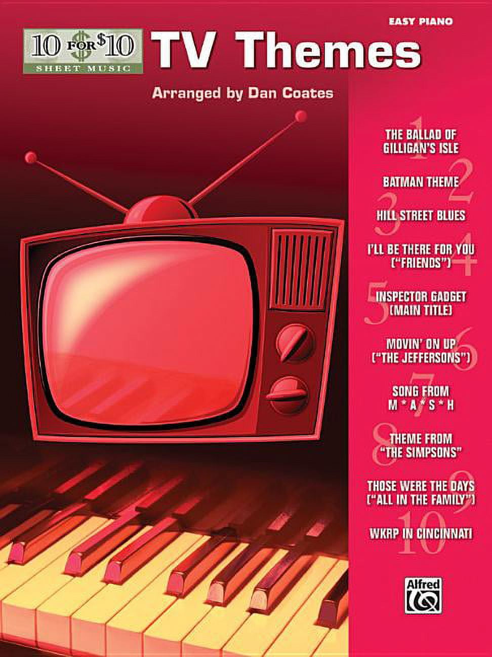 10 for 10 Sheet Music: TV Themes (Paperback) - Walmart.com