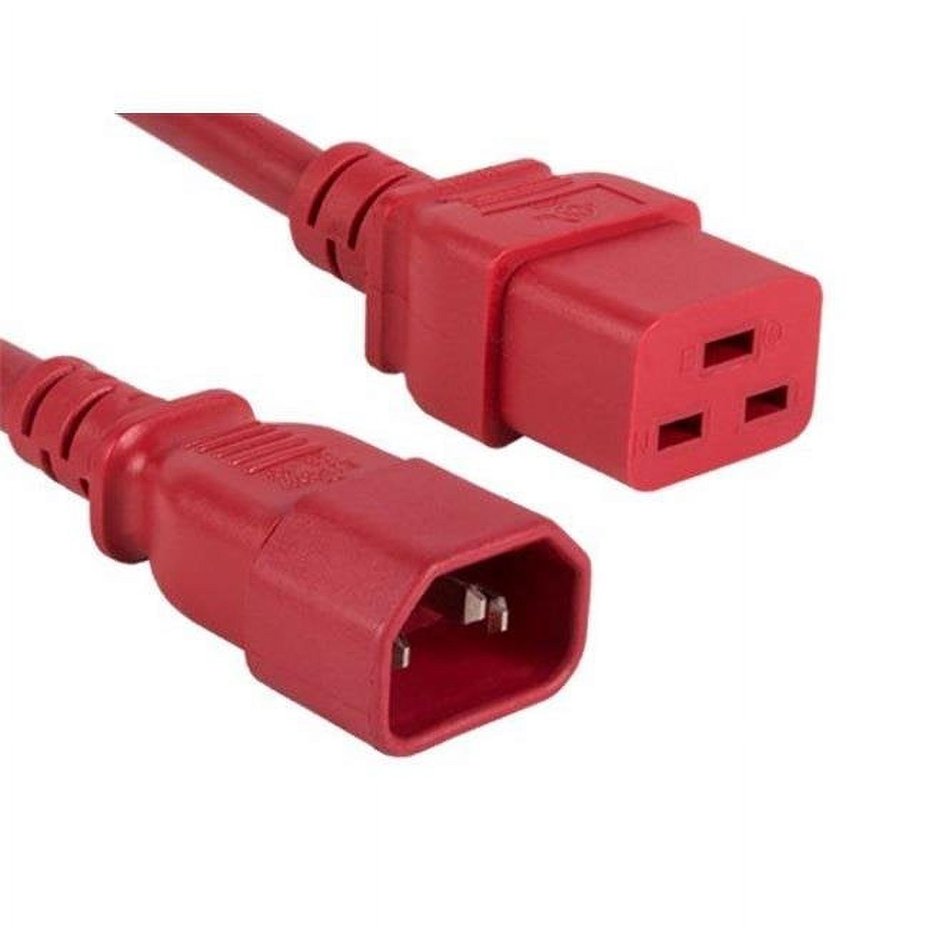 10 ft. 14 AWG 15A 250V Power Cord IEC320 C14 to IEC320 C19, Red - Walmart.com