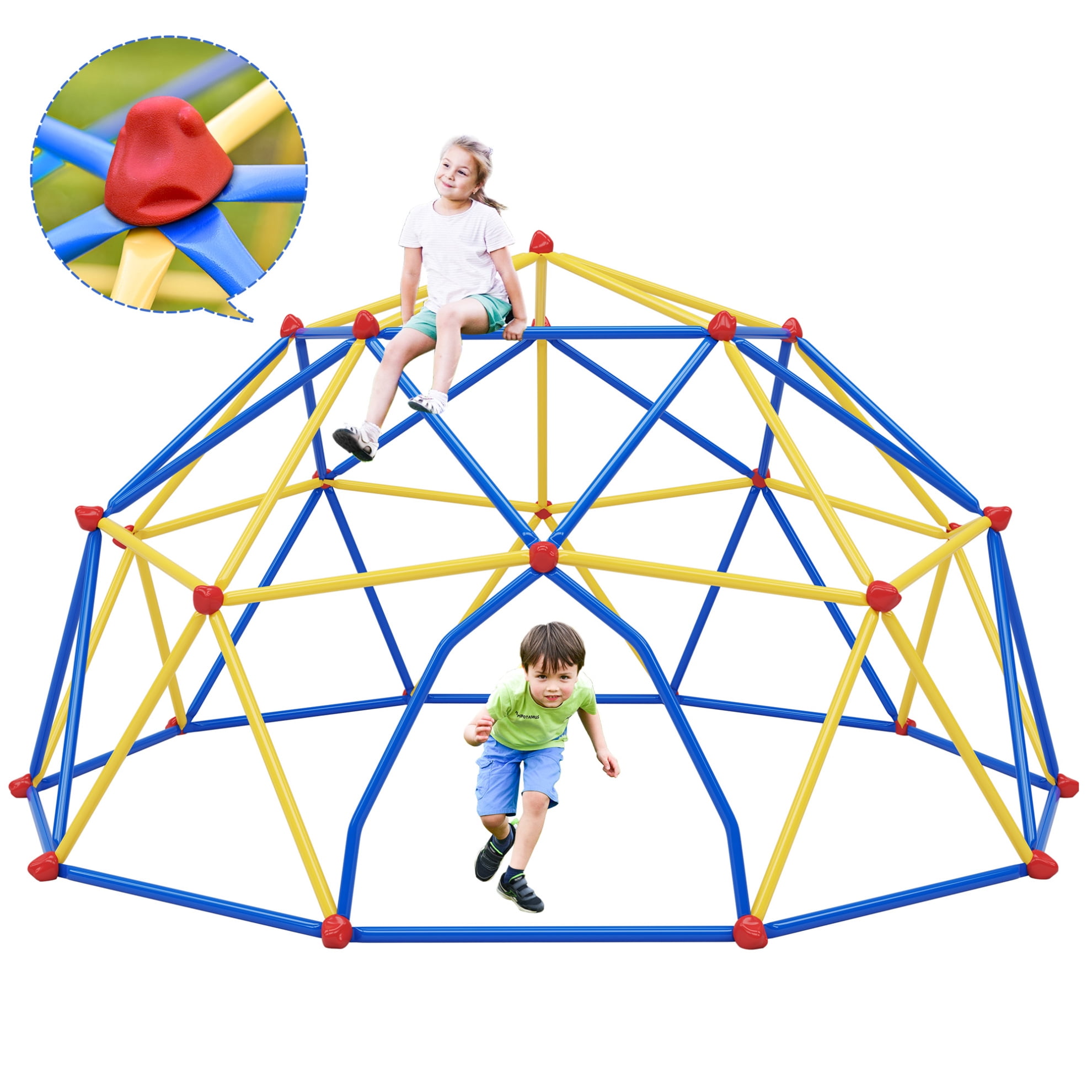 10 ft Climbing Dome, Geometric Dome Climber with Rust & UV Resistant ...