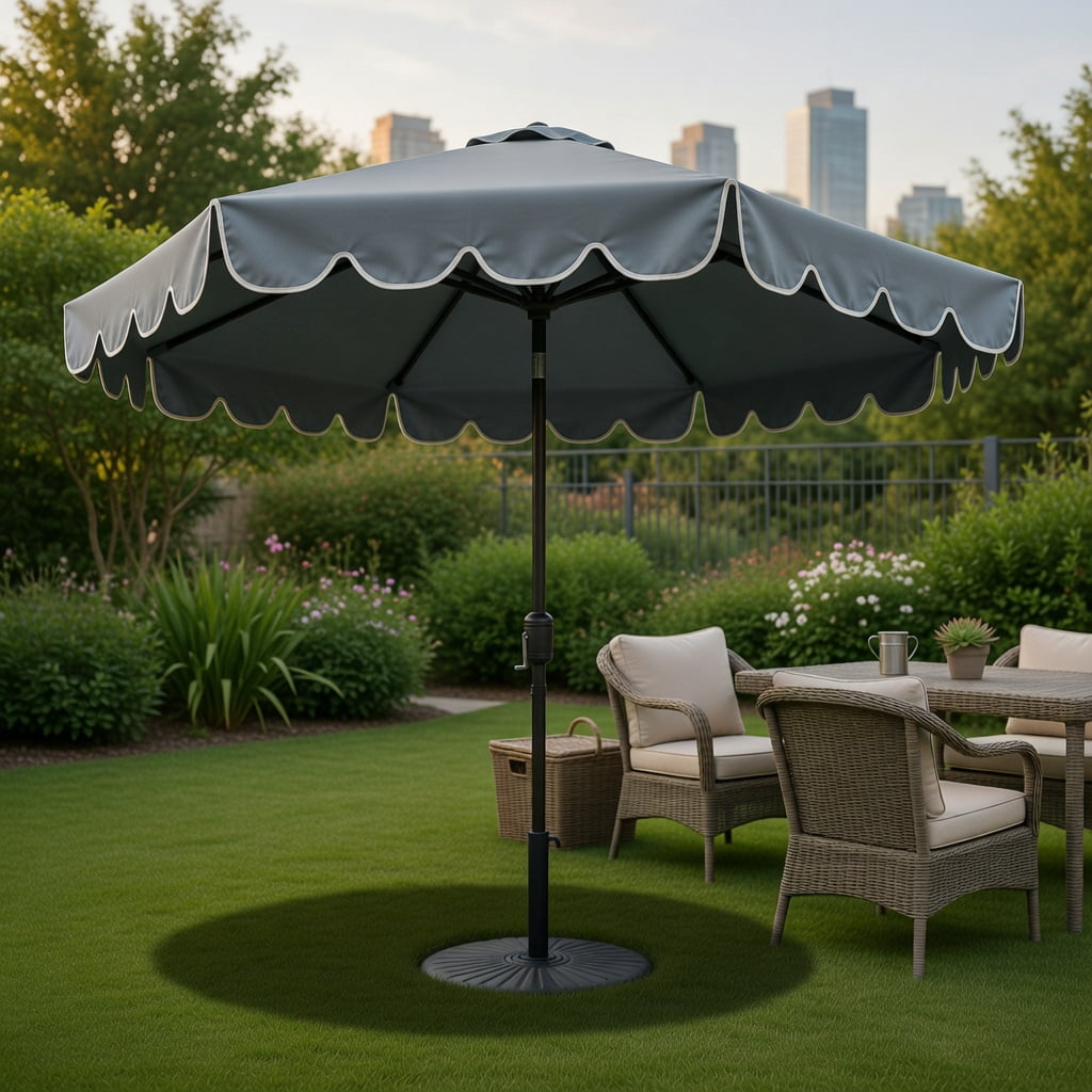 10 ft Crank Tilt Patio Umbrella for Outdoor Use,Gray, Beige, Coffee ...