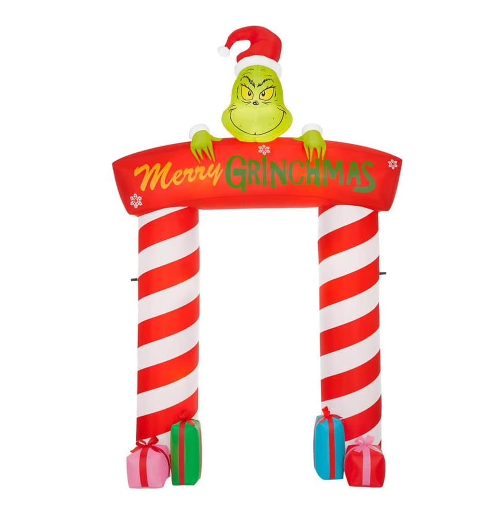 Gemmy 10-Foot Giant-Sized LED Archway Grinch Merry Grinchmas Christmas ...