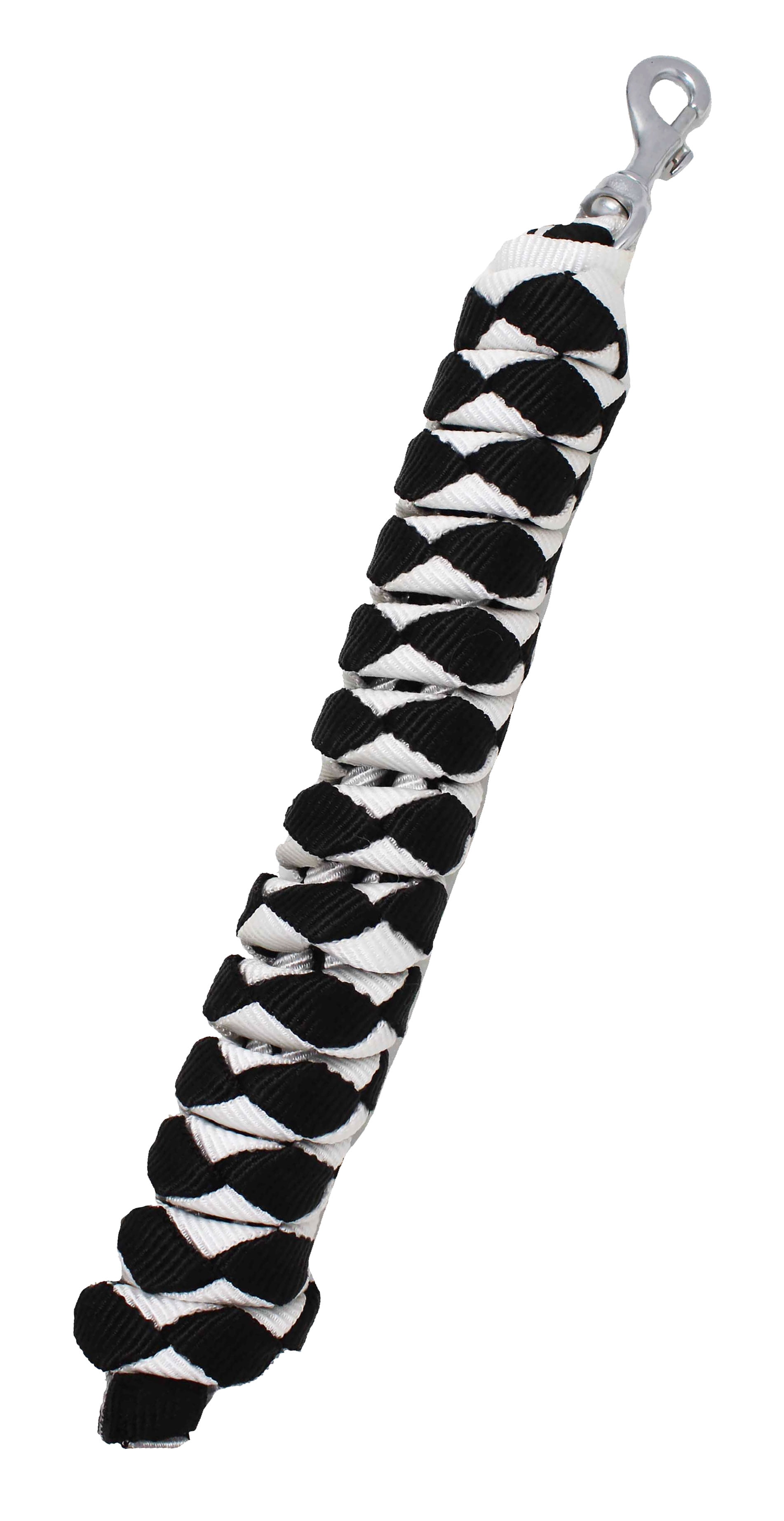 10' ft Horse Halter Lead Rope Heavy Duty 3/4 Dia Panic Snap Black White ...