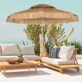 10 ft. Hula Thatched Tiki Patio Outdoor Umbrella with 8 Ribs, UPF30 ...