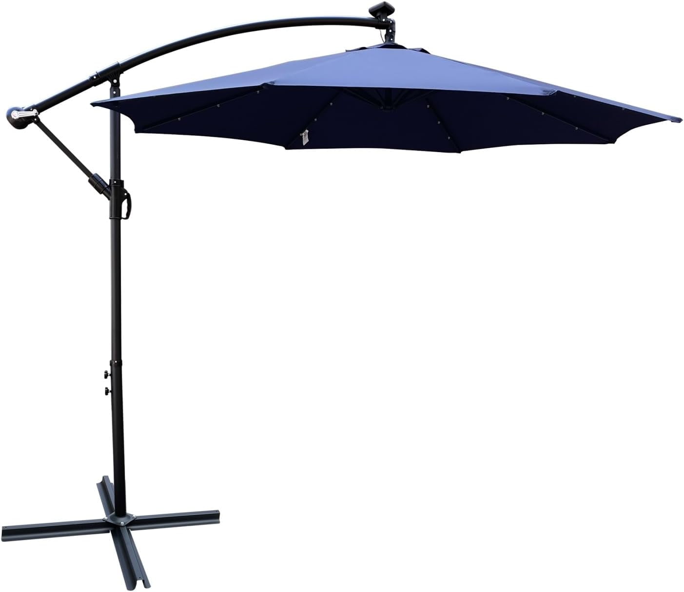 10 ft Outdoor Patio Umbrella Solar Powered LED Lighted Sun Shade Market ...