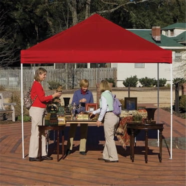 12' x 12' Pro Pop-up Canopy Straight Leg, Red Cover - Walmart.com